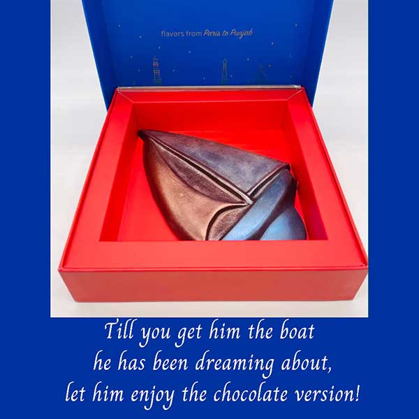 Chocolate Sail Boat - Le Rouge - Handmade Chocolates By Aarti
